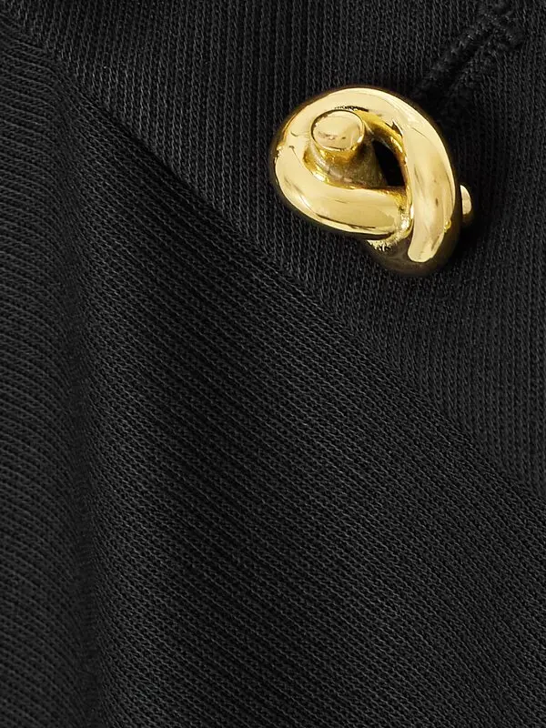 Bottega Veneta Cape-effect Ribbed Wool-blend Dress