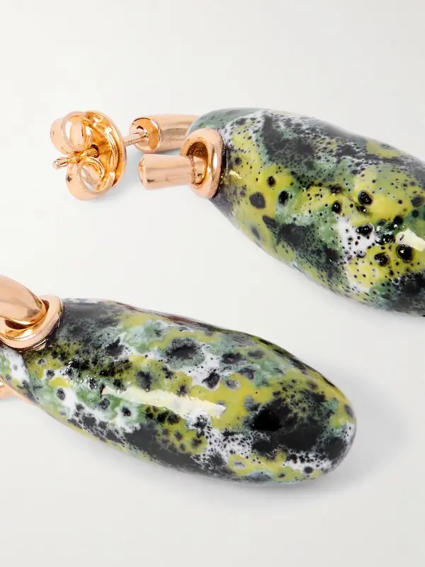 Bottega Veneta Gold-plated And Ceramic Earrings