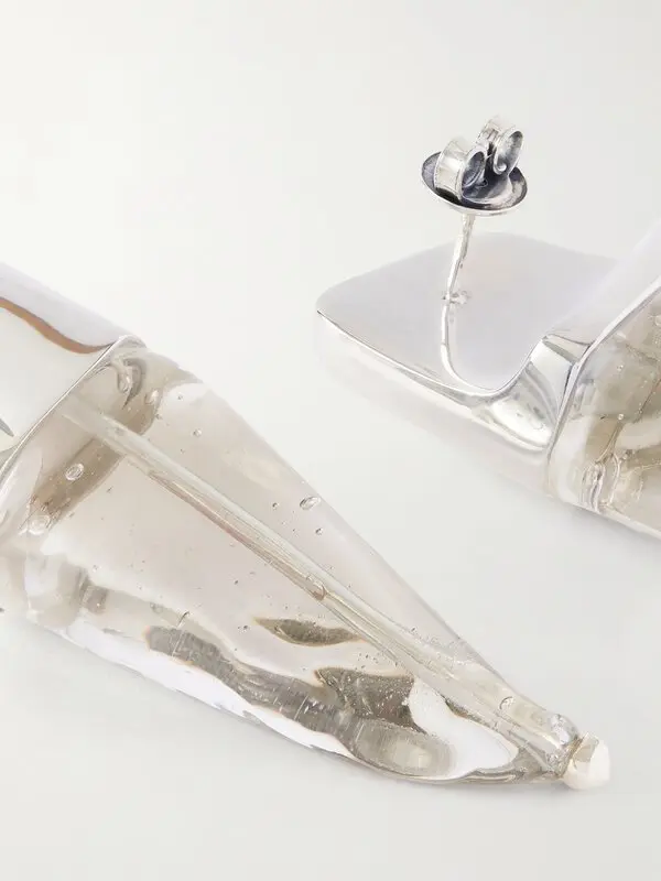 Bottega Veneta Tone And Glass Earrings