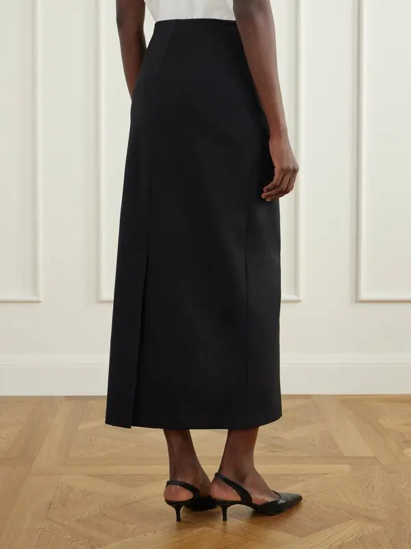 Loulou De Saison Samos Wool-blend Midi Skirt