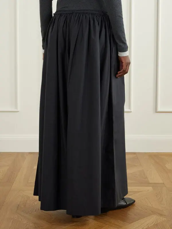 ST. AGNI Organic Cotton-poplin Wide-leg Pants