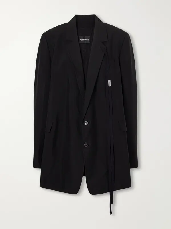 ANN DEMEULEMEESTER Agnes Crepe Blazer - Black
