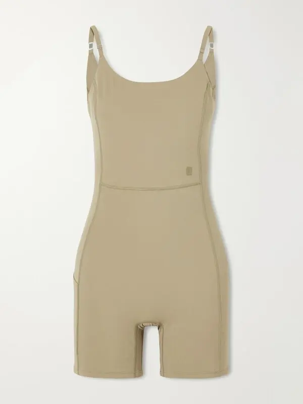 On Studio Stretch Recycled Jersey Bodysuit - Neutrals