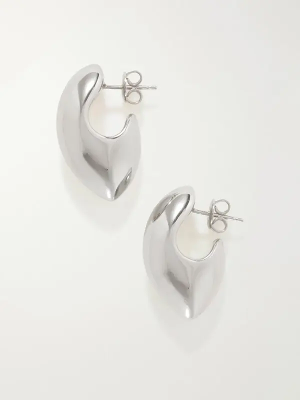 Bottega Veneta Sterling Hoop Earrings