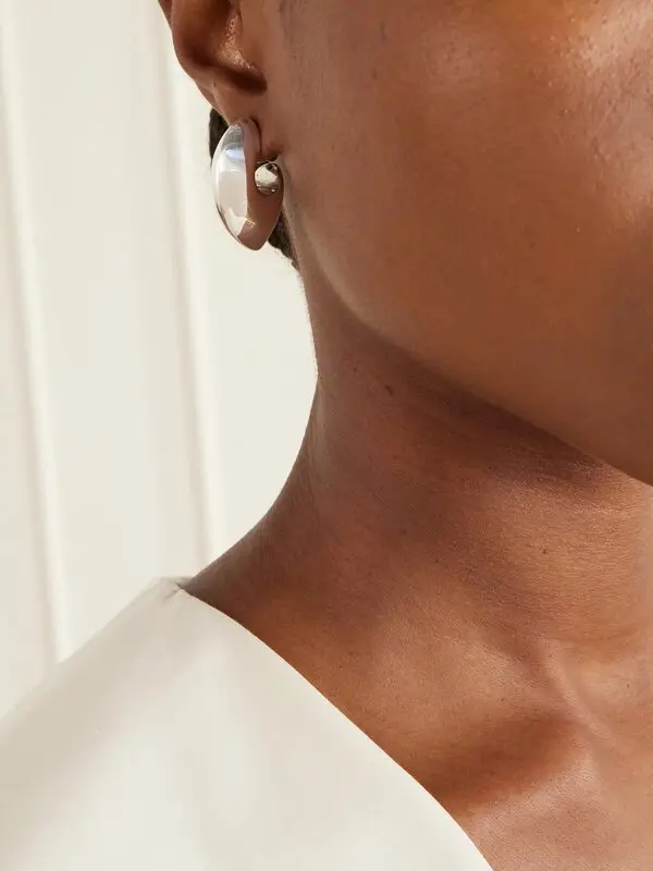 Bottega Veneta Sterling Hoop Earrings