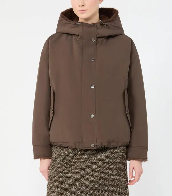 Max Mara Faux-fur-lined Reversible Raincoat