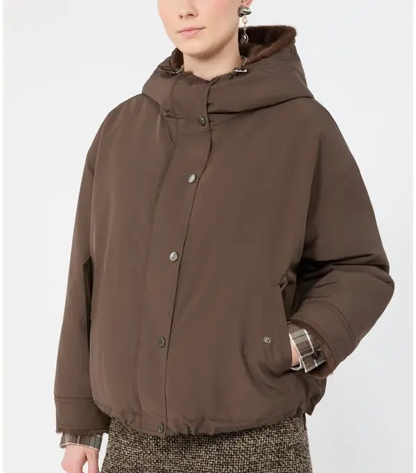 Max Mara Faux-fur-lined Reversible Raincoat