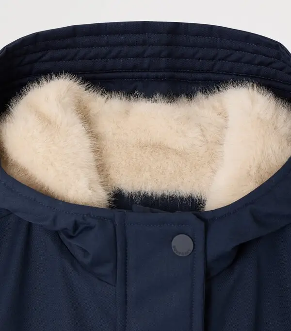 Bonpoint Hooded Faux Fur Lined Coat