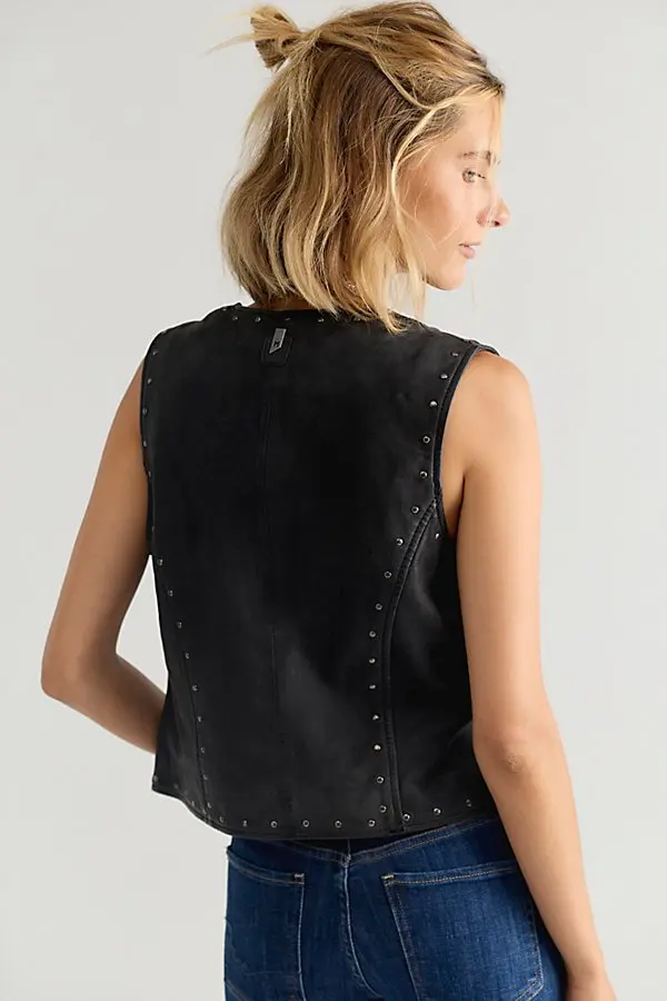MAURITIUS LEATHER Mauritius Elaria Leather Studded Vest