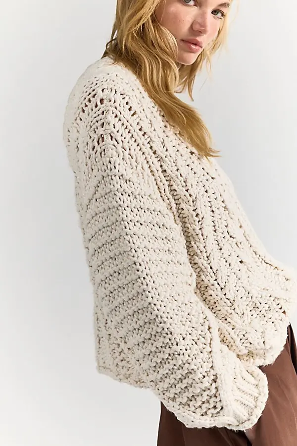 Free People Lola Cable-knit Pullover