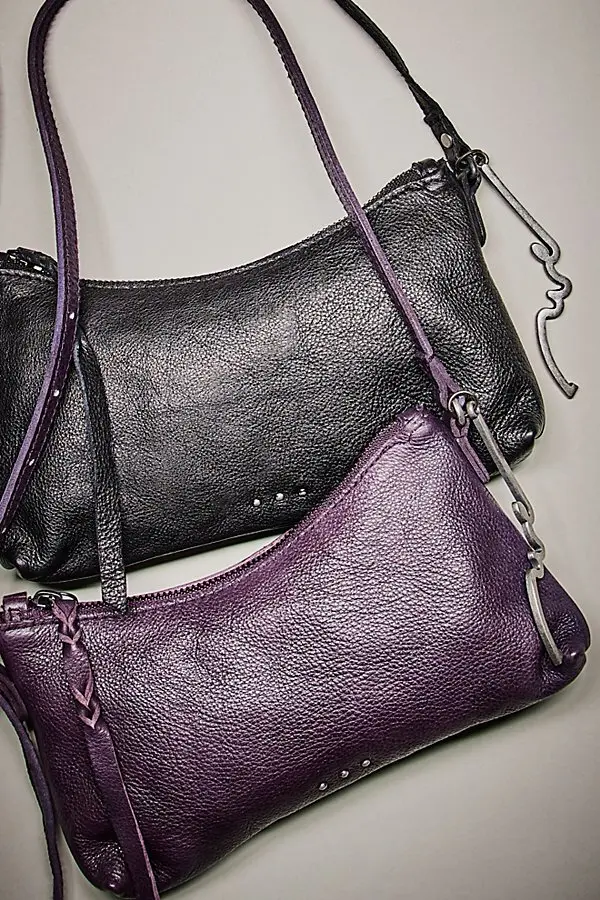 We The Free Sutton Leather Shoulder Bag At - Black