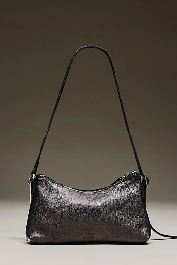 We The Free Sutton Leather Shoulder Bag At - Black
