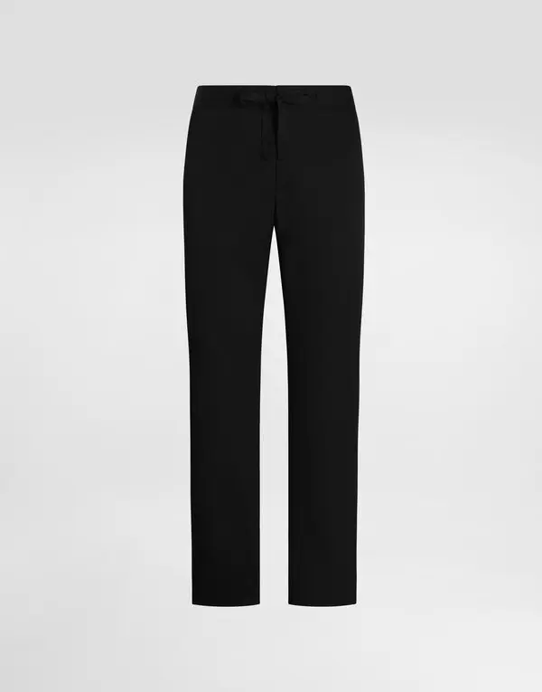 Dolce & Gabbana Technical Wool Jogging Trousers Pants And Shorts - Black