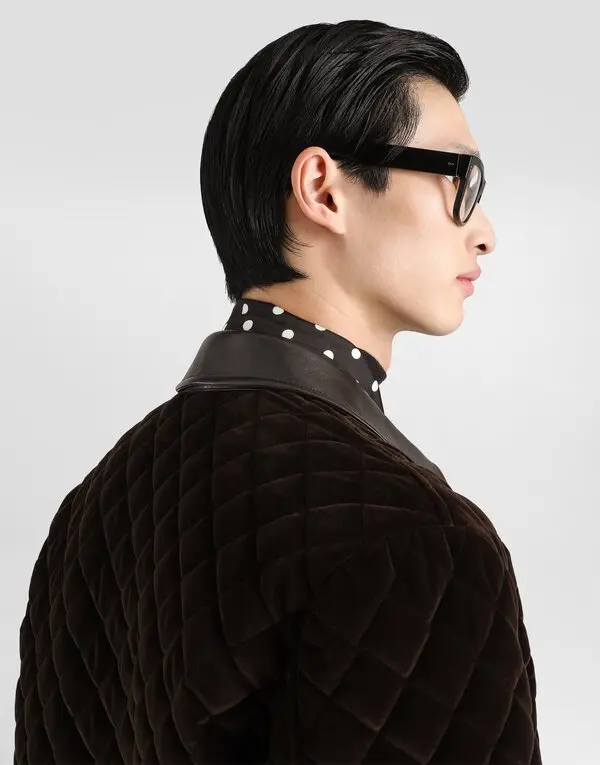 Dolce & Gabbana Quilted Velvet Bomber Jacket Collection