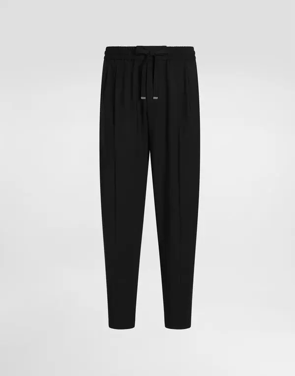 Dolce & Gabbana Wool Gabardine Jogging Trousers� Pants And Shorts - Black
