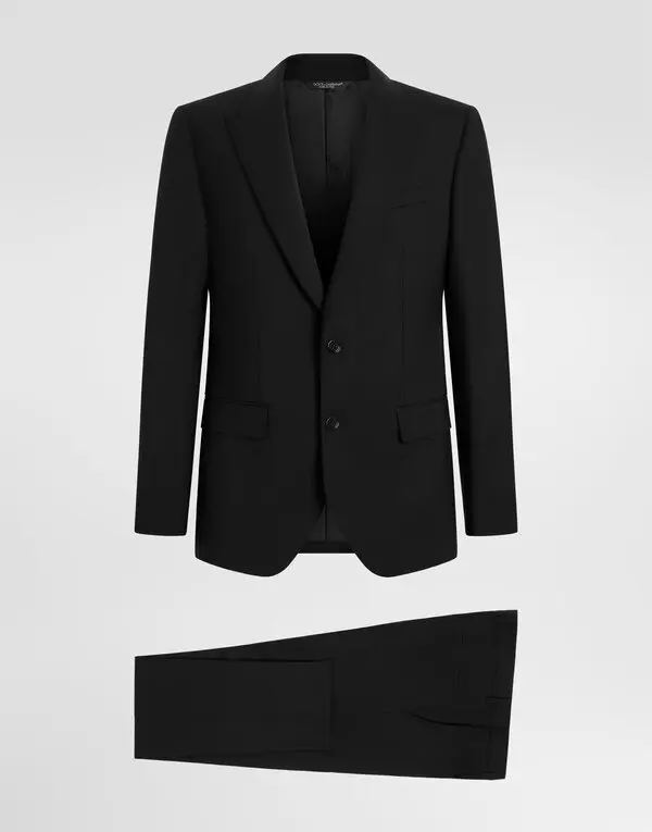 Dolce & Gabbana Single-breasted Martini Light Wool Gabardine Suit Suits And Blazers - Black