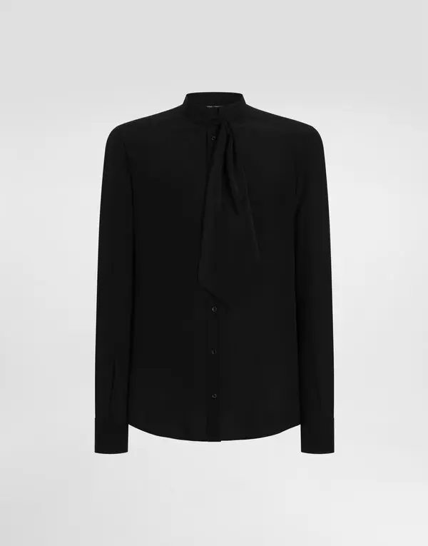 Dolce & Gabbana Crêpe De Chine Martini Shirt Shirts - Black