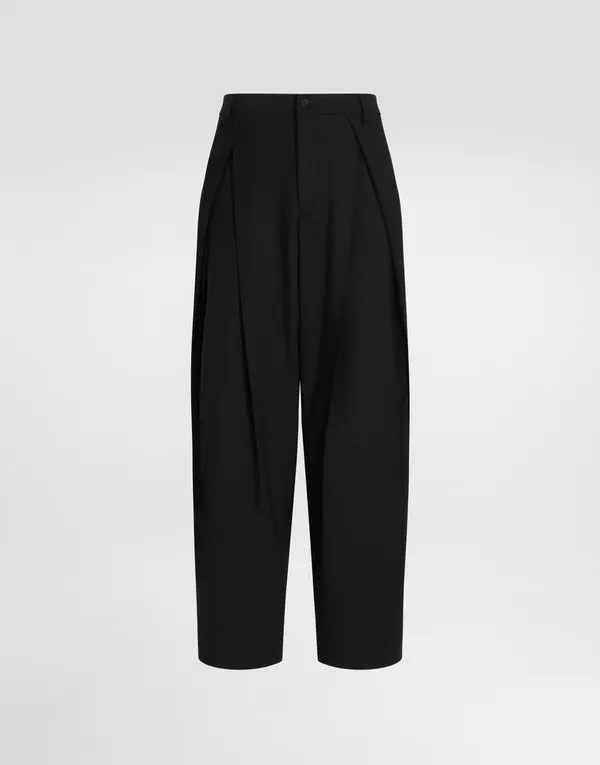 Dolce & Gabbana Virgin Wool Gabardine Trousers� Pants And Shorts - Black