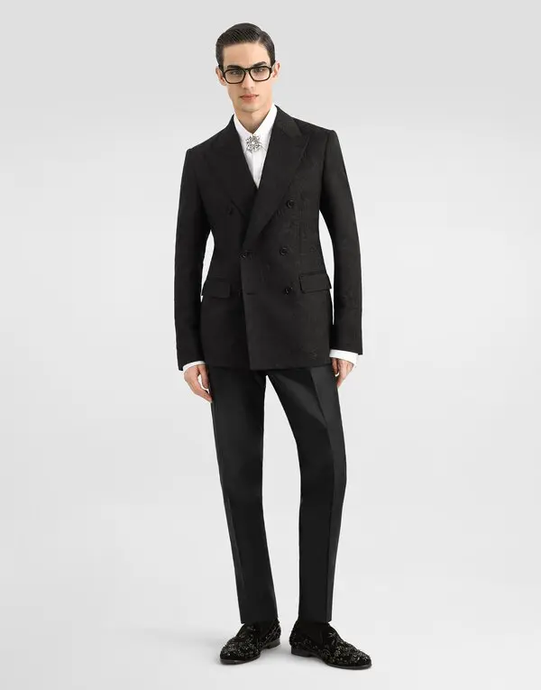 Dolce & Gabbana Sicilia Light Double-breasted Brocade Jacket Suits And Blazers