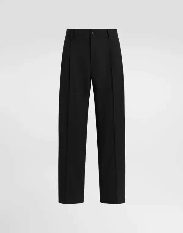 Dolce & Gabbana Wool Trousers Pants And Shorts - Black