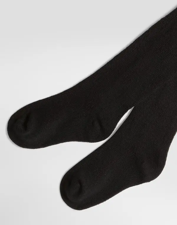 Dolce & Gabbana Perforated Tights With Logo