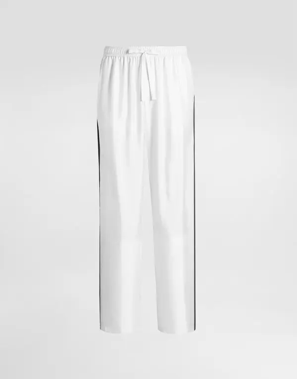 Dolce & Gabbana Vanity Silk Twill Trousers Pants And Shorts - White