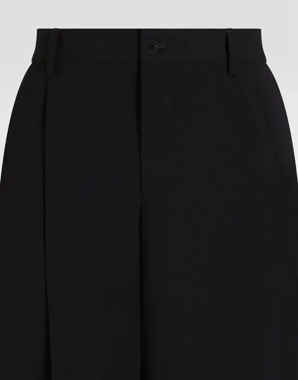 Dolce & Gabbana Wool Trousers Pants And Shorts - Blue