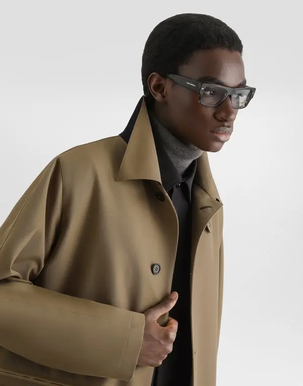 Dolce & Gabbana Single-breasted Cotton Trench Coat Coats And Jackets