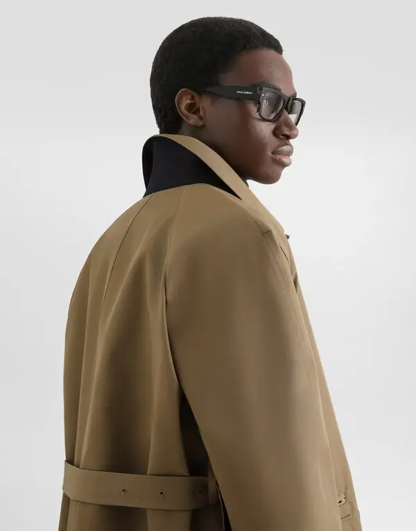 Dolce & Gabbana Single-breasted Cotton Trench Coat Coats And Jackets