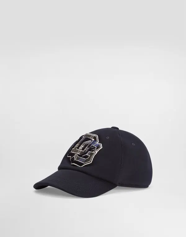 Dolce & Gabbana Fleece Baseball Hat With Logo Accessories - Blue