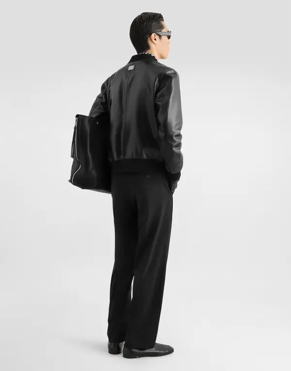 Dolce & Gabbana Calfskin Bomber Jacket Coats And Jackets