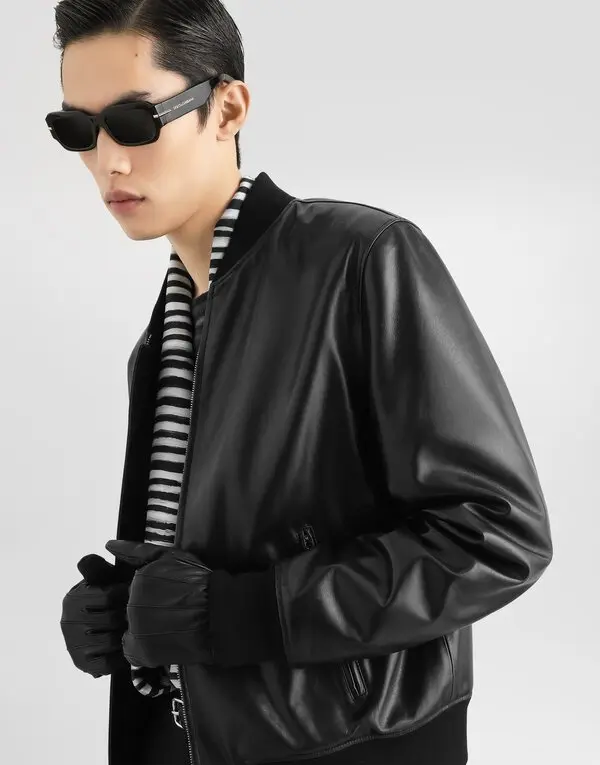 Dolce & Gabbana Calfskin Bomber Jacket Coats And Jackets