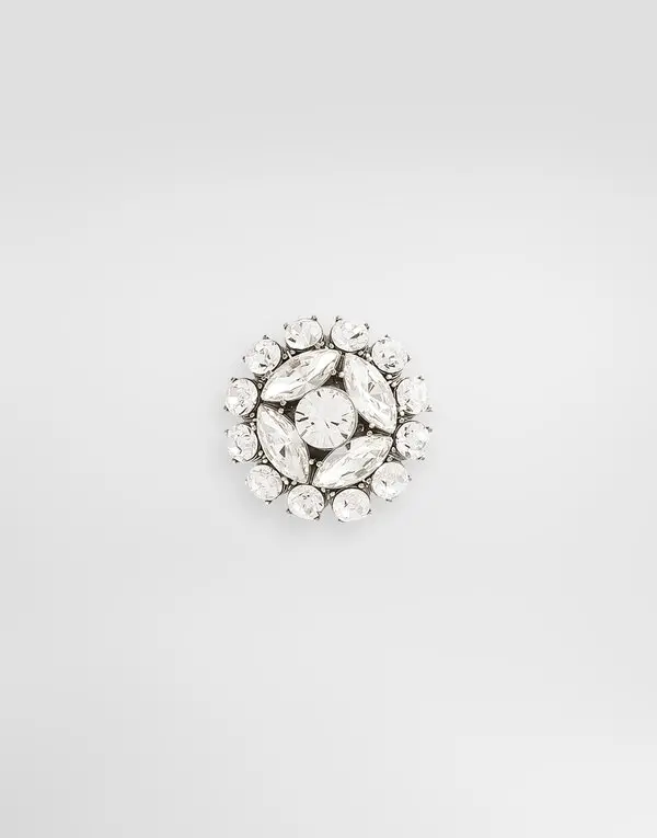 Dolce & Gabbana Rhinestone Brooch Collection Metal - Silver