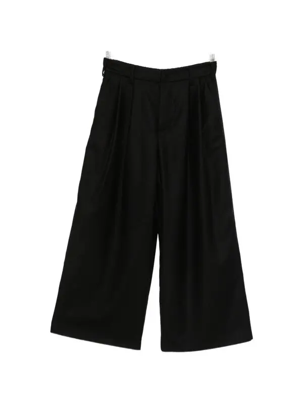 SUSANNE BOMMER Wool Wide-leg Trousers - Black