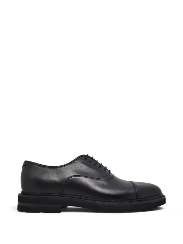 HENDERSON BARACCO Lace-up Leather Oxford Shoes - Black