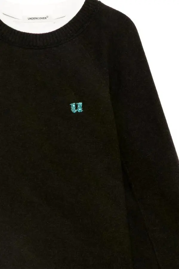 Undercover Crystal-embellished Raglan-sleeve Jumper