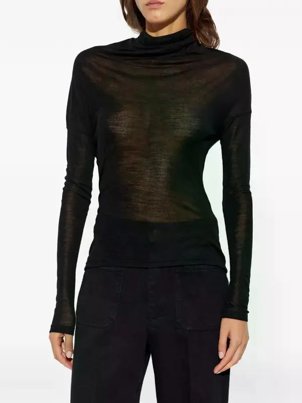 Victoria Beckham High-neck Long-sleeve Top