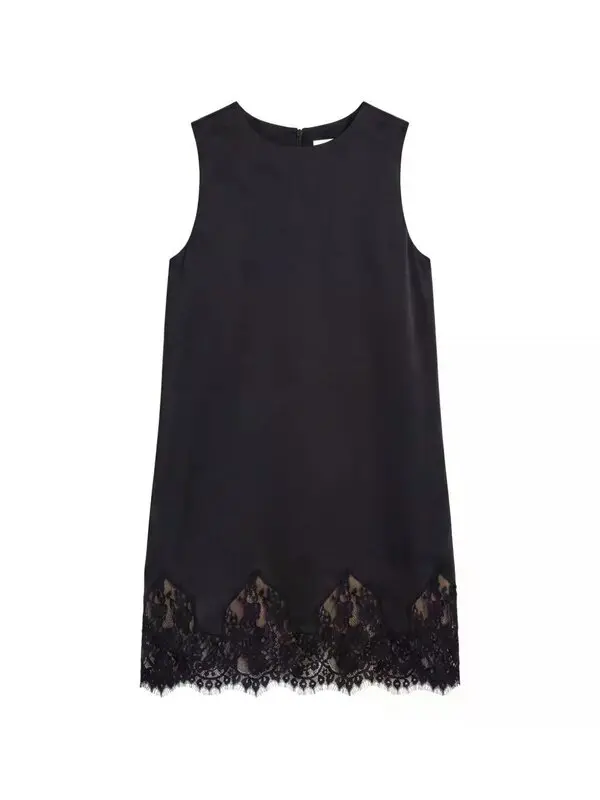 REFORMATION Lace-trim Mini Dress - Black