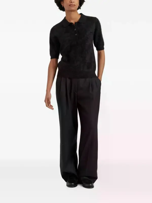 Chinti & Parker Short-sleeve Cashmere Polo Top