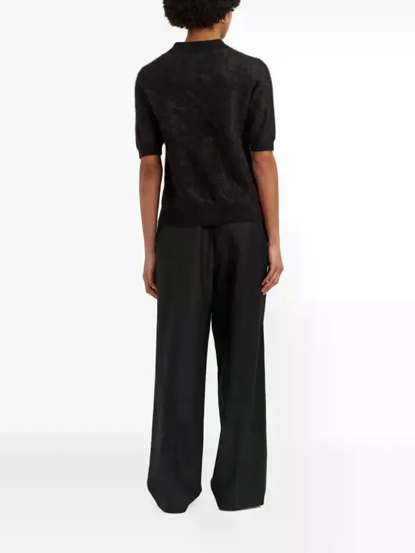 Chinti & Parker Short-sleeve Cashmere Polo Top