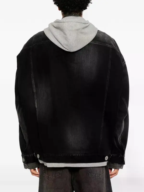 Mihara Yasuhiro Layered Denim Jacket With Hood