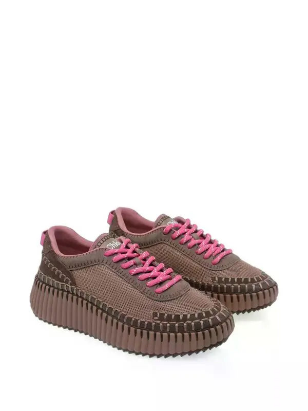 Chloé Blanket-stitched Platform Sneakers