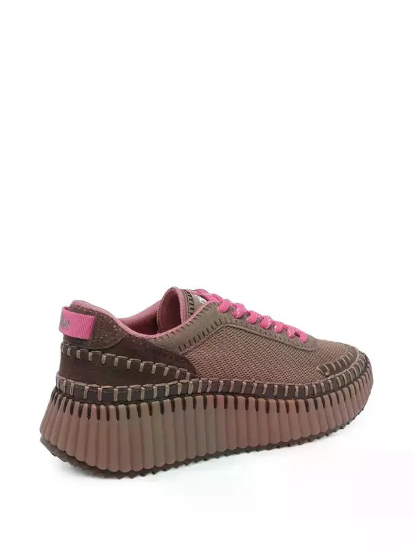 Chloé Blanket-stitched Platform Sneakers