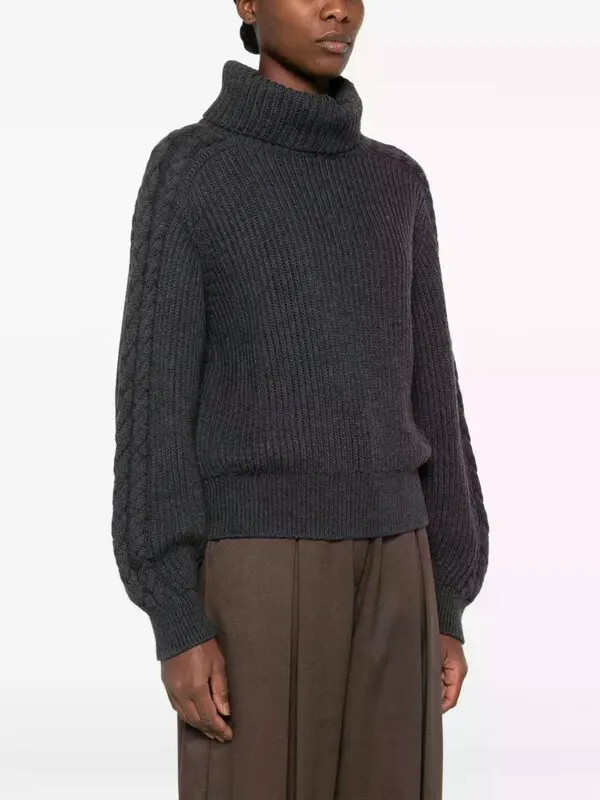 JOSEPH Cable Knit Roll Neck Sweater