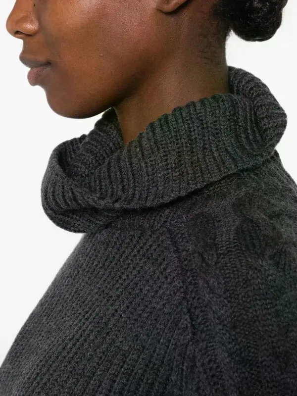 JOSEPH Cable Knit Roll Neck Sweater