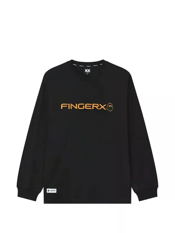 FINGERCROXX Logo-embroidered Long-sleeve T-shirt
