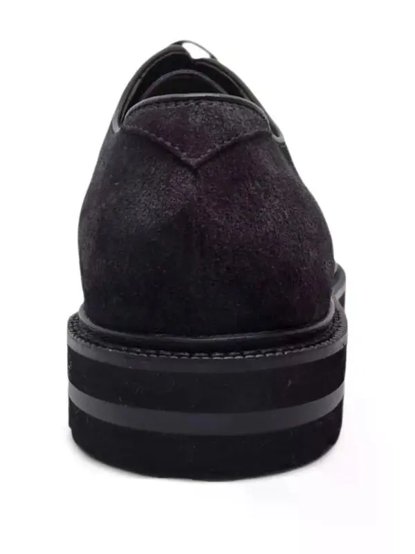 HENDERSON BARACCO Suede Cap-toe Oxford Shoes - Grey