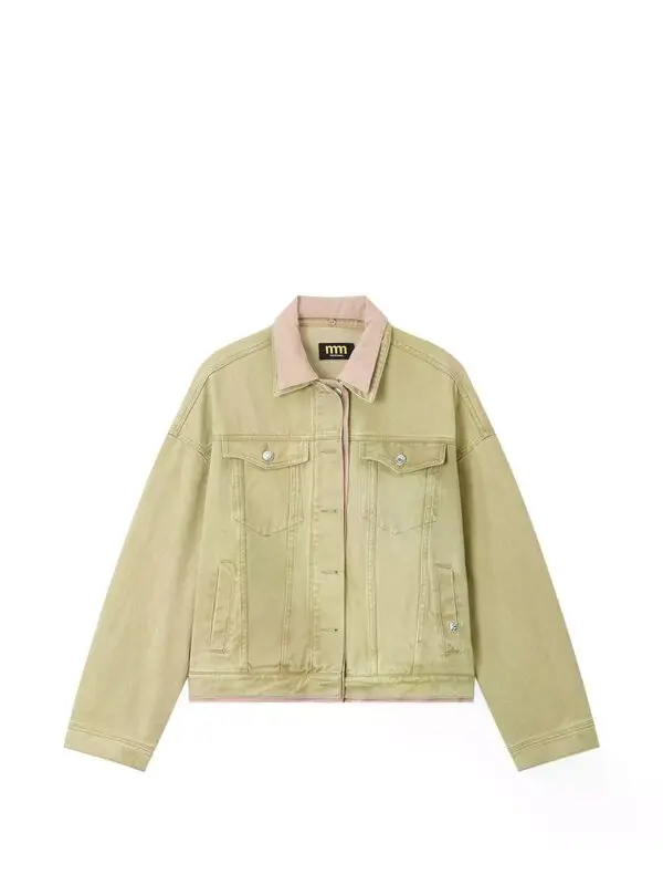 MINI CREAM Logo-patch Denim Jacket - Neutrals