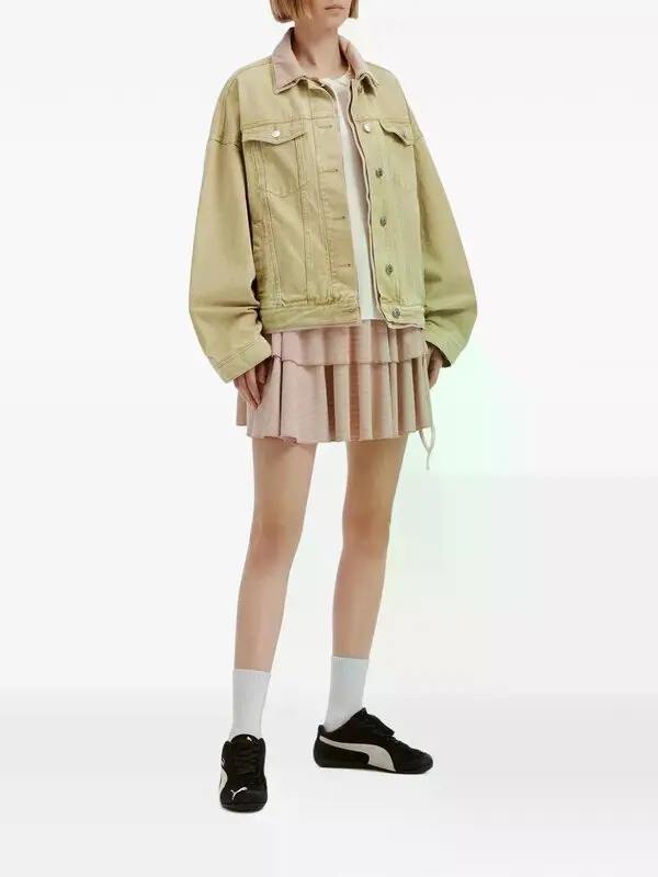 MINI CREAM Logo-patch Denim Jacket