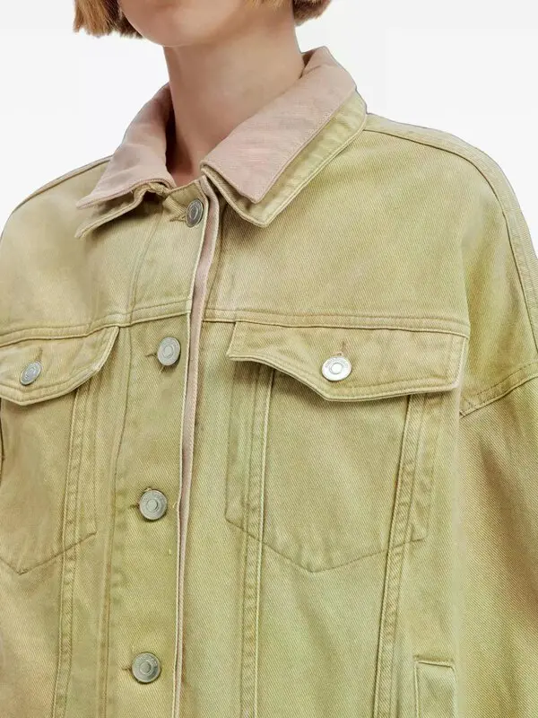 MINI CREAM Logo-patch Denim Jacket